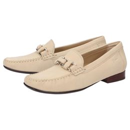 Sioux Damen Slipper "Cambria", Gr. 37, beige, Obermaterial: 100% Ziegenveloursleder GOVL. 100% Gummi rubber., Schuhe