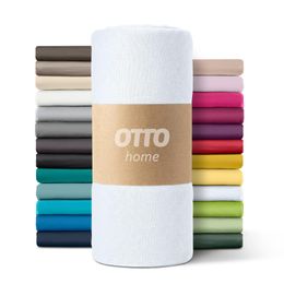 Spannbettlaken OTTO HOME, B:180cm L:200cm, wei&szlig;, Microfaser-Jersey, Obermaterial: 100% Polyester, Bettlaken, "PAPRIKA Microfaser-Jersey,