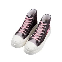 DOGO Damen Sneaker "Fiora High-Top Sneaker Brown Tropical Damen Sneaker", Gr. 39, bunt, Textil, Schuhe, Handgefertigt