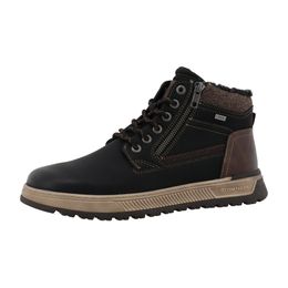 Tom Tailor Herren Winterboots, Gr. 43, schwarz, Lederimitat, Schuhe, Schn&uuml;rboots, Winterboots mit Rei&szlig;verschluss