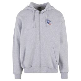 K1x Herren Kapuzenpullover "K1x Herren KXM241-005-1 K1x NYC Zip Hoody", grau, Gr. XXS, 70% Baumwolle, 30% Polyester, Sweatjacken