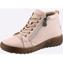 Casual Looks Damen Stiefelette, Gr. 38, beige, Glattleder, Schuhe