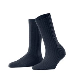 Falke Damen Socken "Cosy Wool Boot", Gr. 35, blau, Obermaterial: 31% Wolle WO. 27% Viskose CV. 24% Polyamid PA. 18% Kaschmir WS., Socken