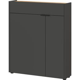 Schuhschrank Germania, B:83cm H:99cm T:22cm, grau, Holzwerkstoff, Flur, Schr&auml;nke, "Ameca"