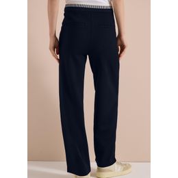 Cecil Damen Stoffhose "Style Neele", schwarz, Gr. XXL, unifarben mit Farbeinsatz, Web, Obermaterial: 61% Viskose, 32% Polyamid, 7% Elasthan. Futter: