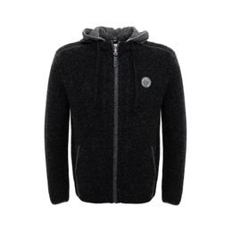 Spieth & Wensky SPIETH & WENSKY Herren Strickjacke "Strickjacke ECHO", schwarz, Gr. S, Obermaterial: 60% Schurwolle WV. 40% Polyester PES., Strickjacken