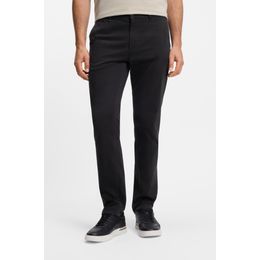 BOSS Orange Herren Chinohose "Slim-fit", schwarz, Gr. 33, unifarben, Web, Obermaterial: 97% Baumwolle, 3% Elasthan, Hosen, Aus komfortabler