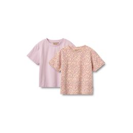 Wheat M&auml;dchen T-Shirt "Wheat 2 T-shirt S/S Ella", rosa, Gr. 140, bedruckt, 95% Baumwolle, 5% Elasthan, Shirts