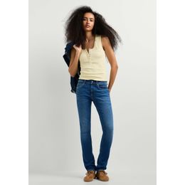 Pepe Jeans Damen Slim-fit-Jeans "slim fit jeans SLIM JEANS LW BROOKE", blau, Gr. 27, 90% Baumwolle, 8% Polyester, 2% Elasthan, Jeans