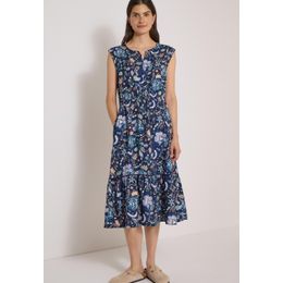 Cecil Damen Midikleid, bunt, Gr. XXXL, gemustert, Stoff, 100% Viskose, Kleider, mit allover Print