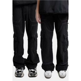 DEF Herren Cargohose "DEF DWD Sao Paulo Cargohosen", schwarz, Gr. 34, unifarben, 100% Baumwolle, Hosen