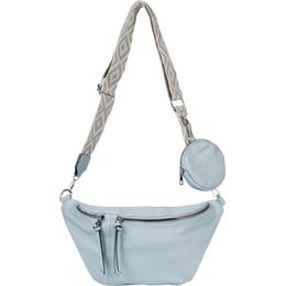 styleBREAKER Damen Umh&auml;ngetasche "Halbmond Crossbody Bag Set 3-Teilig", blau, 100% Polyurethan PU. Futter: 100% Polyester PES., unifarben, Taschen
