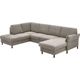Wohnlandschaft DIE PLANBAR, B:305cm H:90cm T:200cm, beige, 100% Polyester, Sofas, "ZE-EM18013 U-Form, Breite 305 cm", wahlweise mit Kopfst&uuml;tzen und