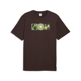 Puma Herren T-Shirt "Sunset Drive Graphic T-Shirt Herren", braun, Gr. XXL, bedruckt, Obermaterial: 100% Baumwolle. Rippe: 80% Baumwolle, 20%