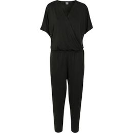 Urban Classics Damen Jumpsuit "Urban Classics Damen Ladies Modal Jumpsuit", schwarz, Gr. L, unifarben, 77% Modal, 23% Polyester, Overalls