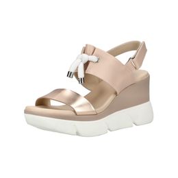 Nero Giardini Damen Keilsandalette "Nero Giardini Sandalen Leder", Gr. 37, rosa, Leder, Schuhe