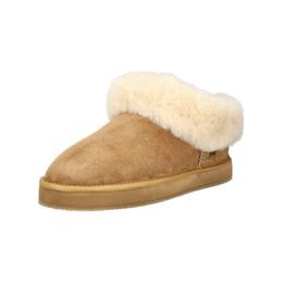 Shepherd Damen Stiefelette "Shepherd Hausschuhe Veloursleder", Gr. 41, braun, Veloursleder, Schuhe