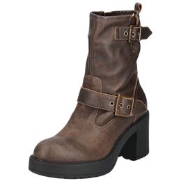 Nero Giardini Damen High-Heel-Stiefelette "Nero Giardini Stiefelette Leder", Gr. 39, braun, Leder, Schuhe