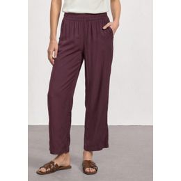 Street One Damen Stoffhose, lila, Gr. 46, unifarben, Stoff, 100% Viskose, Hosen, mit Wide Legs