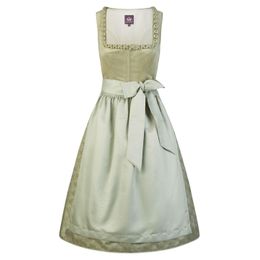 Spieth & Wensky SPIETH & WENSKY Damen Dirndl "Hecken", gr&uuml;n, festlich, Gr. 34, gebl&uuml;mt, Obermaterial: 100% Polyester PES. Futter: 70% Baumwolle CO. 30% Viskose CV.