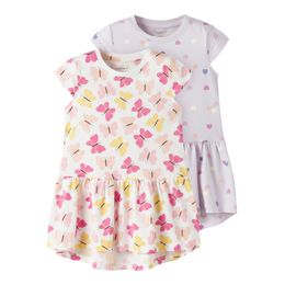 name it M&auml;dchen Jerseykleid "NMFVIGGA 2P CAPSL DRESS", bunt, Gr. 122, bedruckt, Jersey, Obermaterial: 100% Baumwolle, Kleider, Baumwolle, regular fit