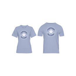 Converse Damen T-Shirt "UNISEX Converse GO-TO ALL STAR PATCH LOGO STANDARD FIT T-SHIRT", beige, Gr. XXL, Single Jersey, Obermaterial: 100% Baumwolle,