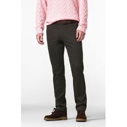 MEYER Herren Chinos "BONN", braun, Gr. 50, unifarben, 54% Baumwolle, 44% Polyester, 2% Elasthan, Hosen, mit Micro Print
