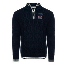 Carisma Herren Strickpullover "Carisma Pullover", blau, Gr. L, uni, Obermaterial: 100% Polyacryl PAN., Pullover, Premium Strickpullover