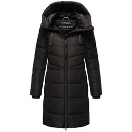 Marikoo Damen Winterjacke "Natsukoo XVI", schwarz, Gr. L, Obermaterial: 100% Polyester, Jacken, Stepp Mantel mit gro&szlig;er Kapuze