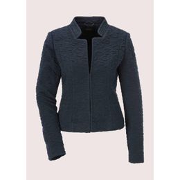 Madeleine Mode MADELEINE Damen Jackenblazer "Jerseyblazer Moderner Businessblazer mit Leo-Muster", blau, Modern, Gr. 40, Obermaterial: 80% Polyester PES. 17%