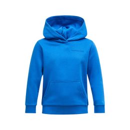 Kapuzensweatshirt "Jr Original Small Logo Hood", blau, Gr. 170, Peak Performance, unifarben, 80% Baumwolle, 20% Polyester, Sweatshirts, mit Kapuze