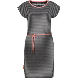 alife and kickin ALIFE & KICKIN Damen Blusenkleid, schwarz-wei&szlig;, Gr. XS, 65% Baumwolle, 35% Polyester, Kleider