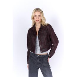 Freaky Nation Damen Lederjacke "Melike-FN", braun, Gr. S, Oberstoff: 100% Leder. Futter: 50% Baumwolle 50% Polyester, Jacken