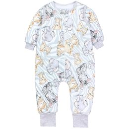 TUPTAM Babyschlafsack "Schlafsack mit F&uuml;&szlig;en Baby Schlafsack mit Beinen und &Auml;rmel ganzj&auml;hrig", L: 98cm, grau, Schlafs&auml;cke