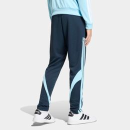 M&auml;dchen Sporthose "HOUSE OF TIRO COLORS OF, HOHER BUND, WEITES BEIN"night navy, icey blau, hazy beige,, Gr. 152, adidas Sportswear, Obermaterial: