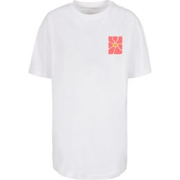 Merchcode Damen T-Shirt "Merchcode Ladies Flower Art Tee", wei&szlig;, Gr. XL, bedruckt, 100% Baumwolle, Shirts