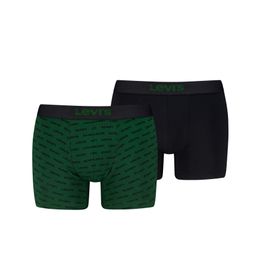 Levi's LEVI'S Herren Boxershorts "LEVIS MEN LOGO AOP BOXER BRIEF 2P", Gr. S, schwarz, Single Jersey, Obermaterial: 95% Baumwolle, 5% Elasthan, Unterhosen