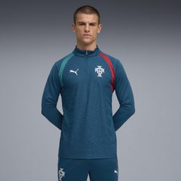 Puma Herren T-Shirt "Portugal Trainingstop Herren"ocean tropic silber mist blau gray, Gr. S, clean, Obermaterial: 100% Polyester. Einsatz: 100%