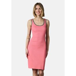 Ragwear Damen Shirtkleid "Montyca Short YOUMODO", pink, Gr. L, Material: 95% Baumwolle, 5% Elasthan, Kleider, Sommerkleid mit kontrastfarbenen Details