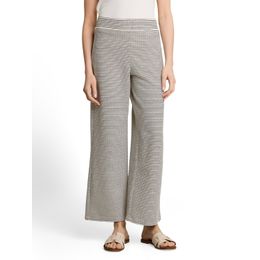 Damen Stoffhose, schwarz-wei&szlig;, Gr. L, Tom Tailor Denim, gestreift, Web, Obermaterial: 60% Baumwolle, 40% Polyester, Hosen, Gestreifte Stoffhose mit