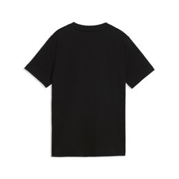 Puma Jungen T-Shirt "ESS 2 COLOR SMALL NO 1 LOGO TEE B"Puma schwarz, rot flash, Gr. 164, bedruckt, Jersey, Obermaterial: 100% Baumwolle, Shirts, mit