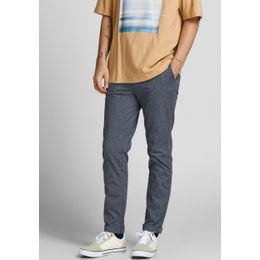 Jack & Jones JACK & JONES Herren Chinohose "JPSTMARCO JJFURY AKM", blau, Gr. 34, unifarben, Web, Obermaterial: 98% Baumwolle, 2% Elasthan, Hosen,