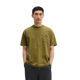 Marc O'Polo MARC O'POLO Herren T-Shirt "aus schwerem Bio-Baumwoll-Jersey", gr&uuml;n, Basic, Gr. L, unifarben, Obermaterial: 100% Baumwolle, Shirts