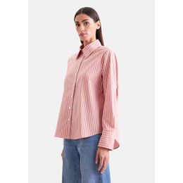 Seidensticker Damen Hemdbluse, rosa, Gr. 44, gestreift, 77% Baumwolle, 20% Polyamid, 3% Elasthan, Blusen, 1/1 Kragen Gestreift