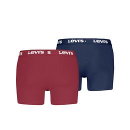 Levi's LEVI'S Herren Boxershorts "LEVIS MEN REPEAT LOGO BOXER BRIEF 2P", Gr. Mrot, blau, Obermaterial: 95% Baumwolle, 5% Elasthan, Unterhosen, ohne