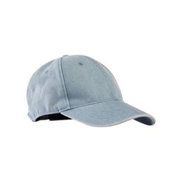 bonprix Damen Baseball Cap, blau, Abriebeffekte, unifarben, Denim/Jeans, Baumwolle, Caps, im coolen Leoprint