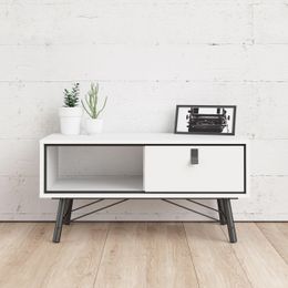 Couchtisch Home Affaire, B:101,8cm H:50cm T:48,2cm, wei&szlig;, Wohnzimmer, Tische, "Ry Beistelltisch, Sofatisch, Kaffeetisch, Wohnzimmertisch", mit 1