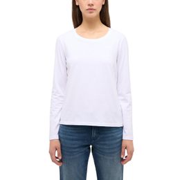 Mustang Damen T-Shirt "MUElly", wei&szlig;, Gr. S, Jersey, Obermaterial: 100% Baumwolle, Shirts