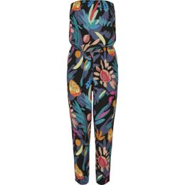 Urban Classics Damen Jumpsuit "Urban Classics Damen Ladies Viscose Bandeau Jumpsuit", bunt, Gr. 5XL, 100% Viskose, Overalls