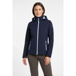 Icepeak Damen Softshelljacke "BOISE", blau, Gr. 46, Obermaterial: 100% Polyester, Jacken, wasserabweisendes Material, atmungsaktiv, Wassers&auml;ule 8000